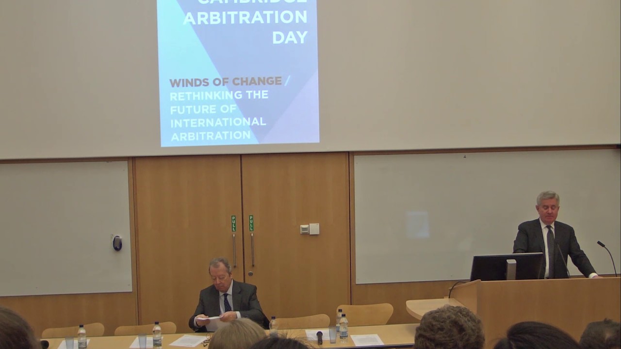 Cambridge Arbitration Day 2017: Welcome address: Professor Richard ...