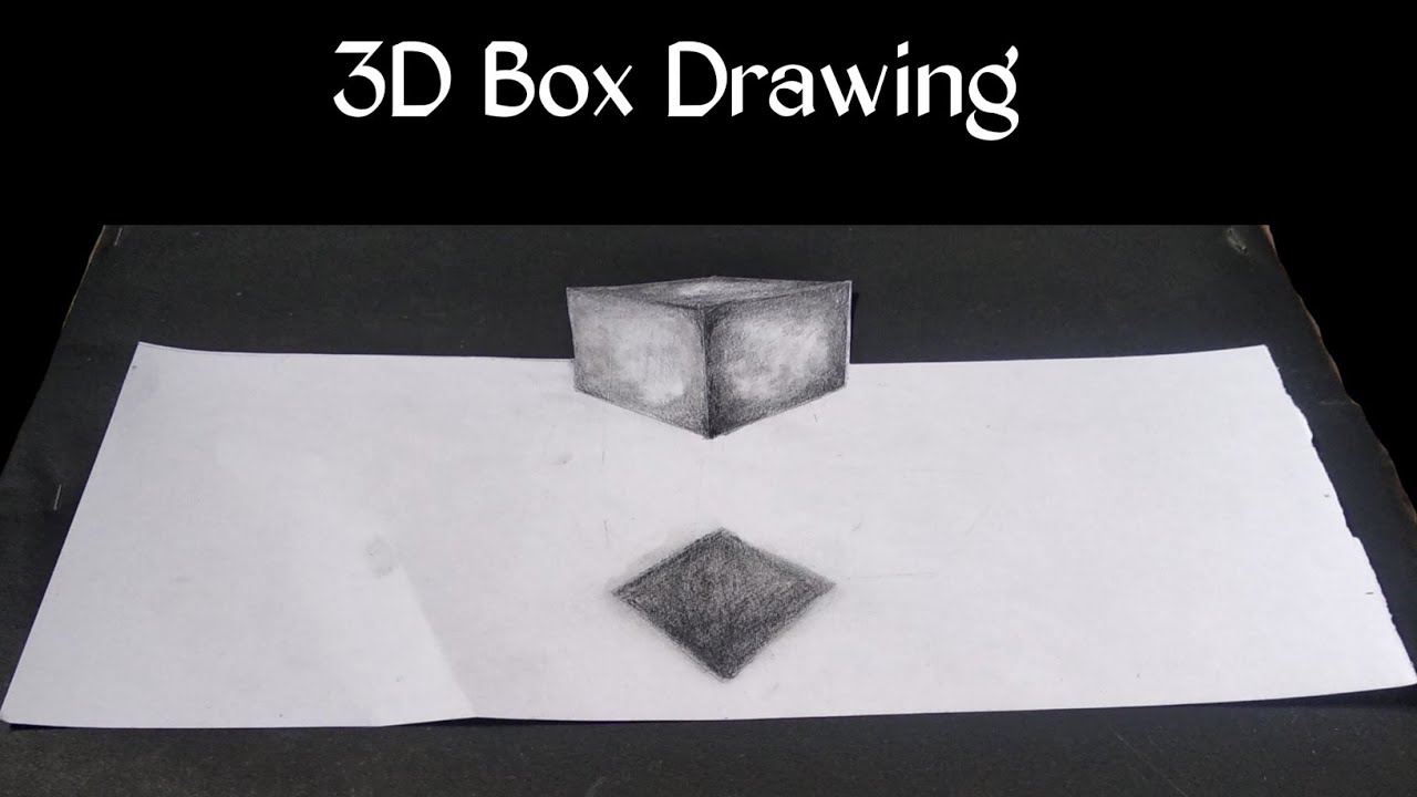 3D Square Box Drawing || step by step video - YouTube