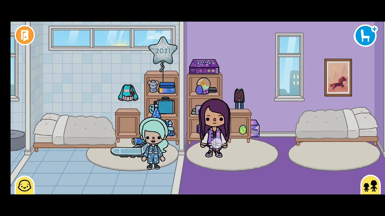 playing Toca Boca blue vs purple 💜 part 1 - YouTube