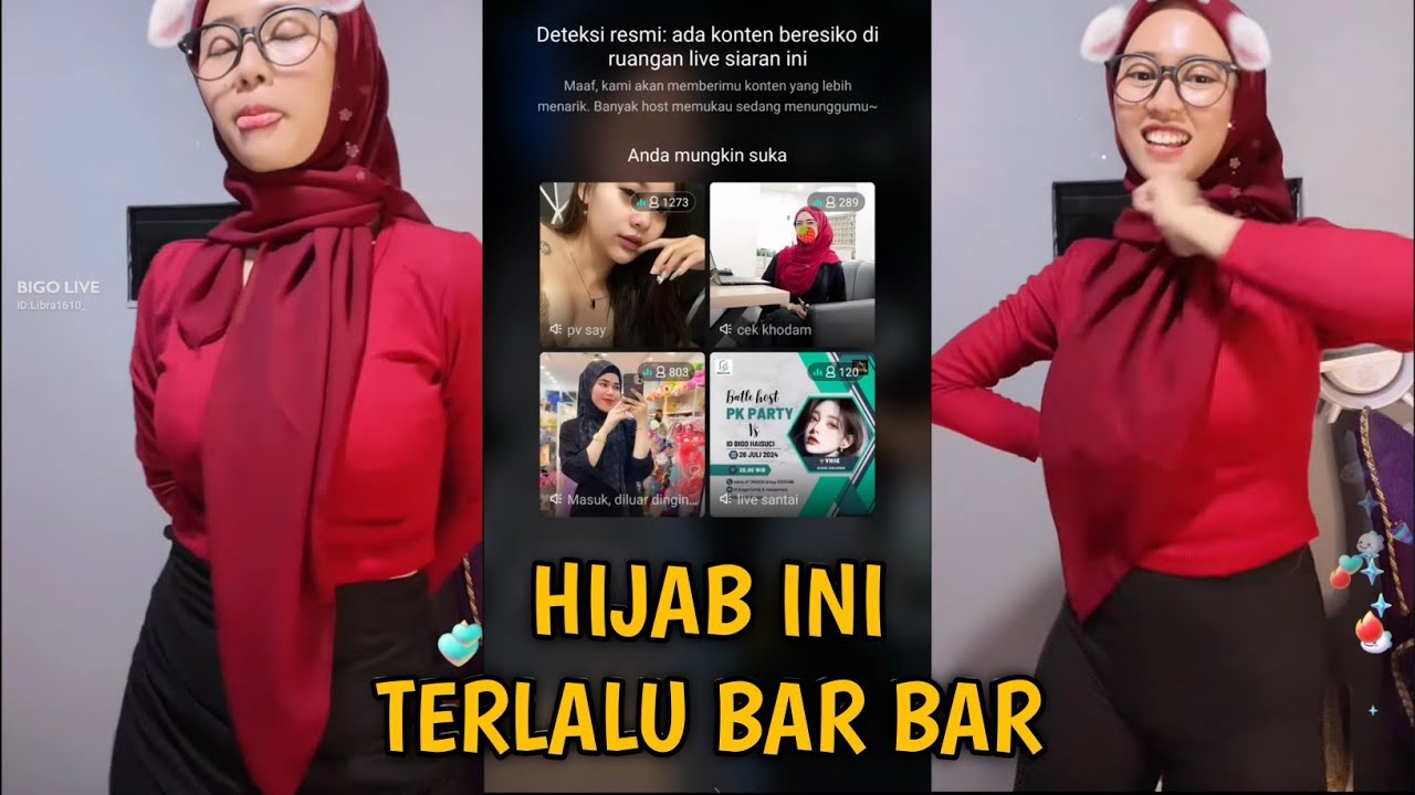 live hijab tobrut bar bar lepas rok sampe kena pelanggaran - YouTube