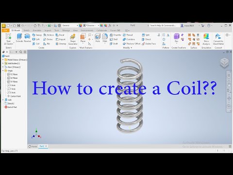 Create a Coil in Autodesk inventor 2023