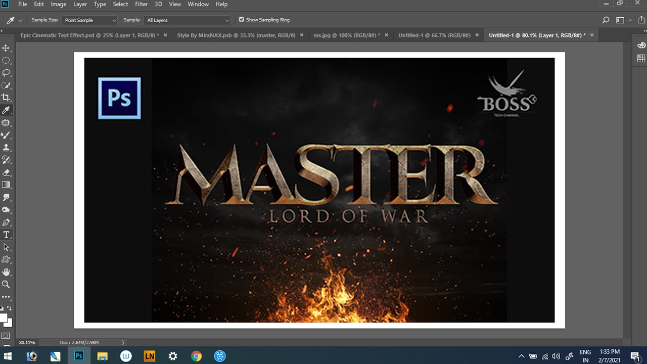 How to Create a Movie Title Text effect in photoshop - YouTube