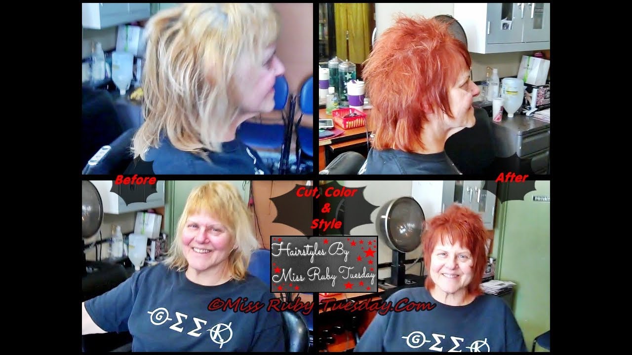 Miss Ruby Tuesday- Cut + Color + Styling - YouTube