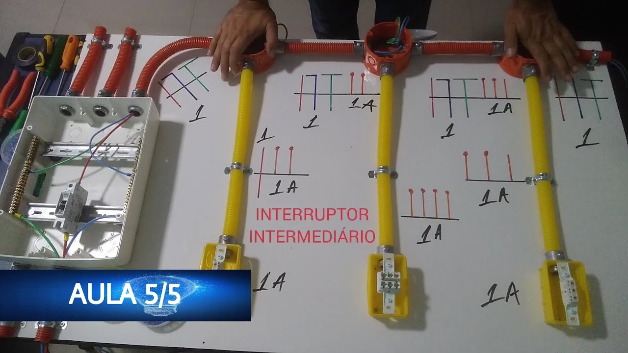 AULA PRÁTICA DO INTERRUPTOR INTERMEDIÁRIO (FOUR WAY) - YouTube