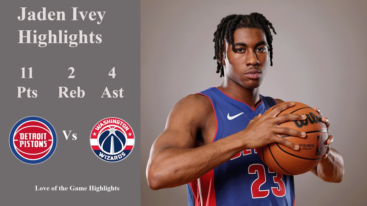 Jaden Ivey 11 Points and 4 Assists vs Wizards 10.25.22 | 2022-23 NBA ...