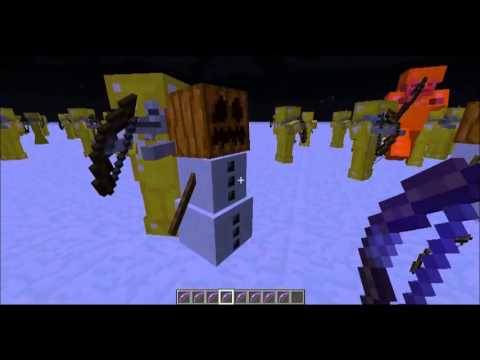 Minecraft - Skeleton army vs Snow golem army - YouTube