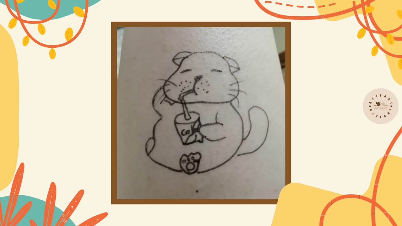 🎨 HOW TO DRAW A FAT CAT| STEP BY STEP | DRAW CUTE THINGS | Art Fart 🎨🤣 ...