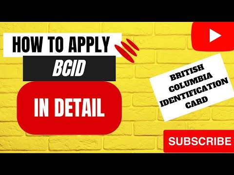 How to apply BCID || Documents required || Important ID in British ...