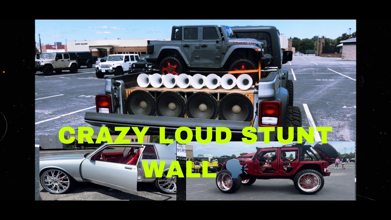 WORLDS LOUDEST JEEP STUNT WALL - YouTube