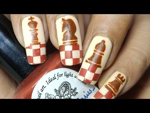 Chess Nail Art Tutorial!!! 🎲🎲🎲 - YouTube