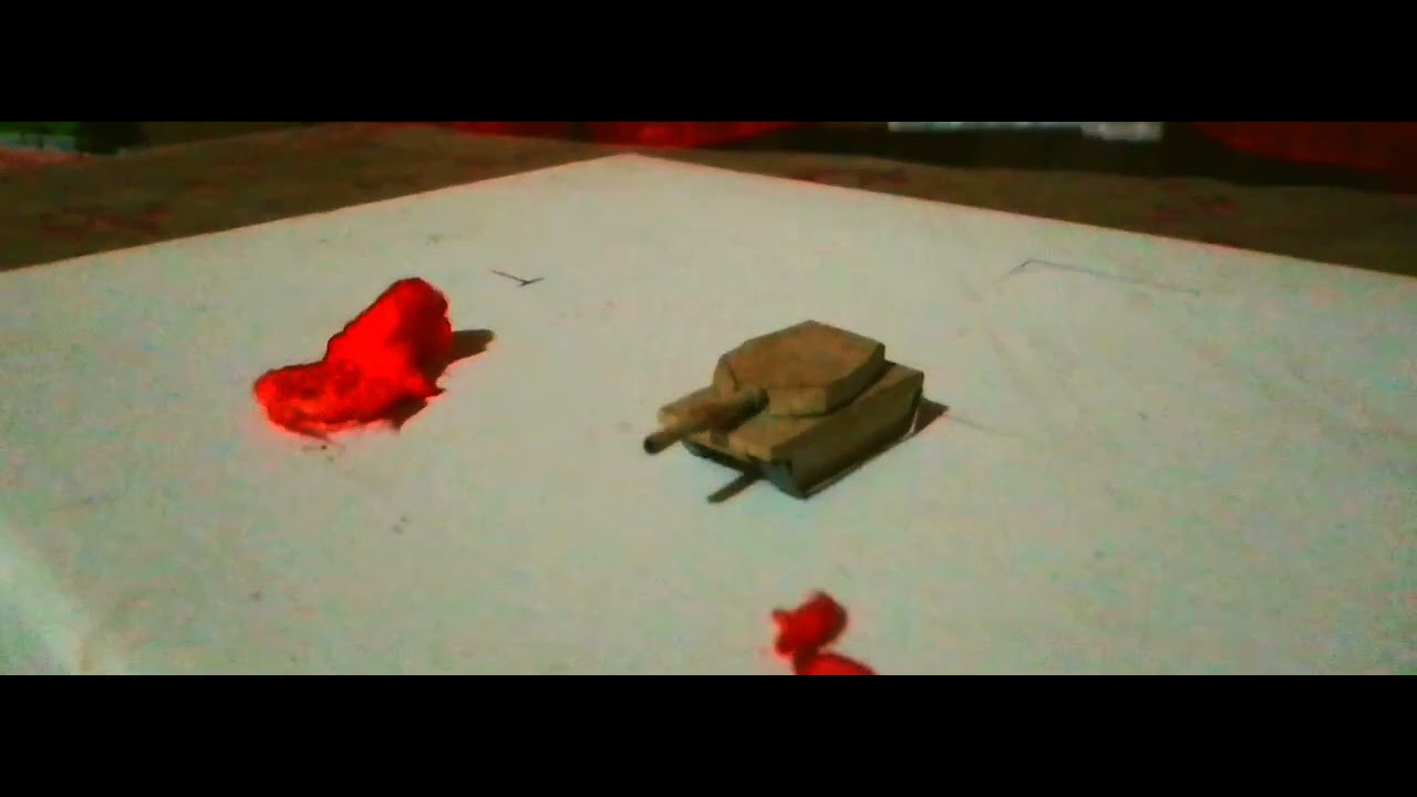 Cardboard tank short stop motion (miniature tank) - YouTube