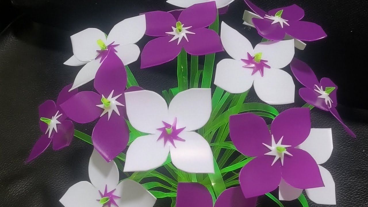petal flower using soda & bleach bottle/plastic bottle craft - YouTube