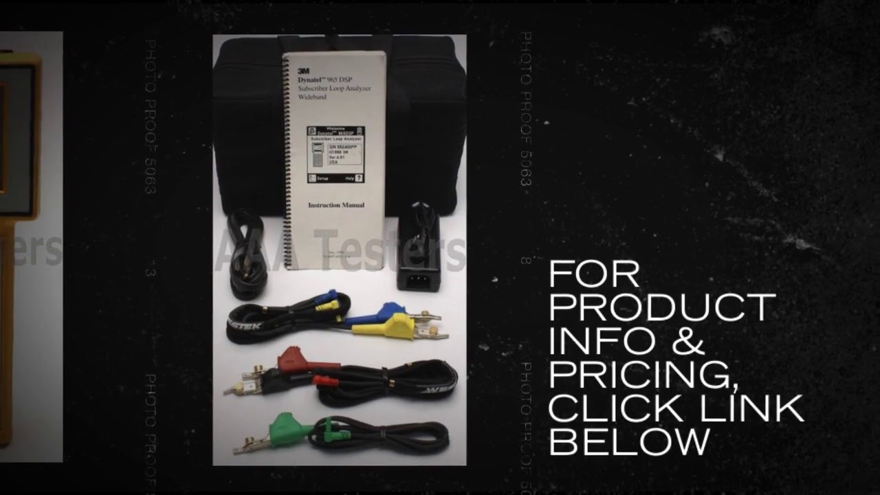 3M Dynatel 965DSP-BS Subscriber Loop Analyzer - YouTube