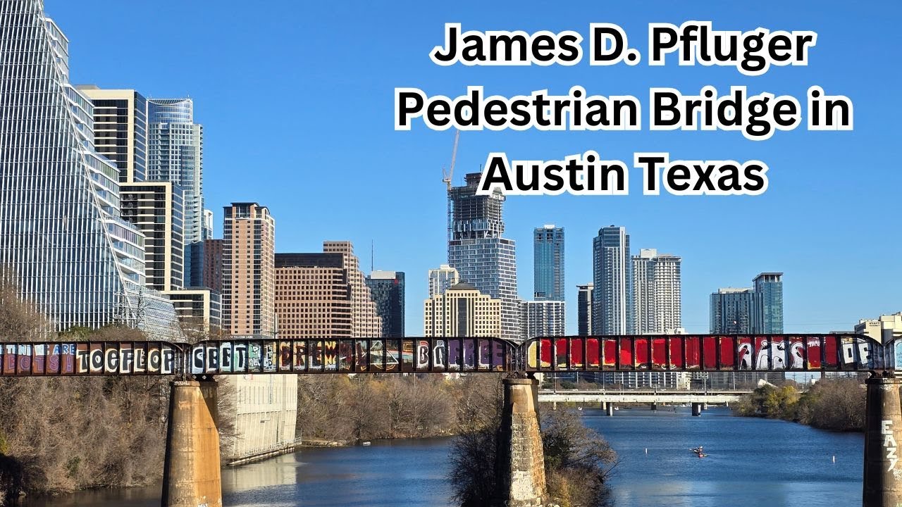 Stroll Along the James D. Pfluger Pedestrian Bridge - YouTube