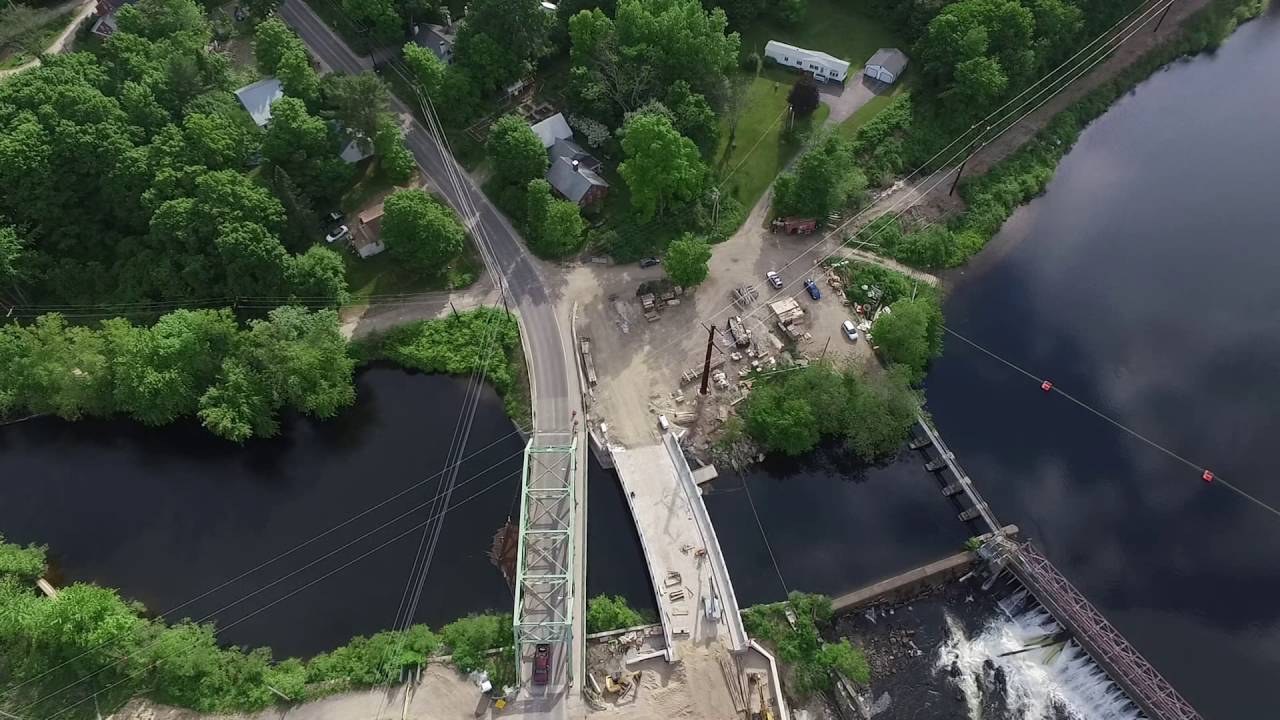 Bar Mills Bridge Constuction - YouTube
