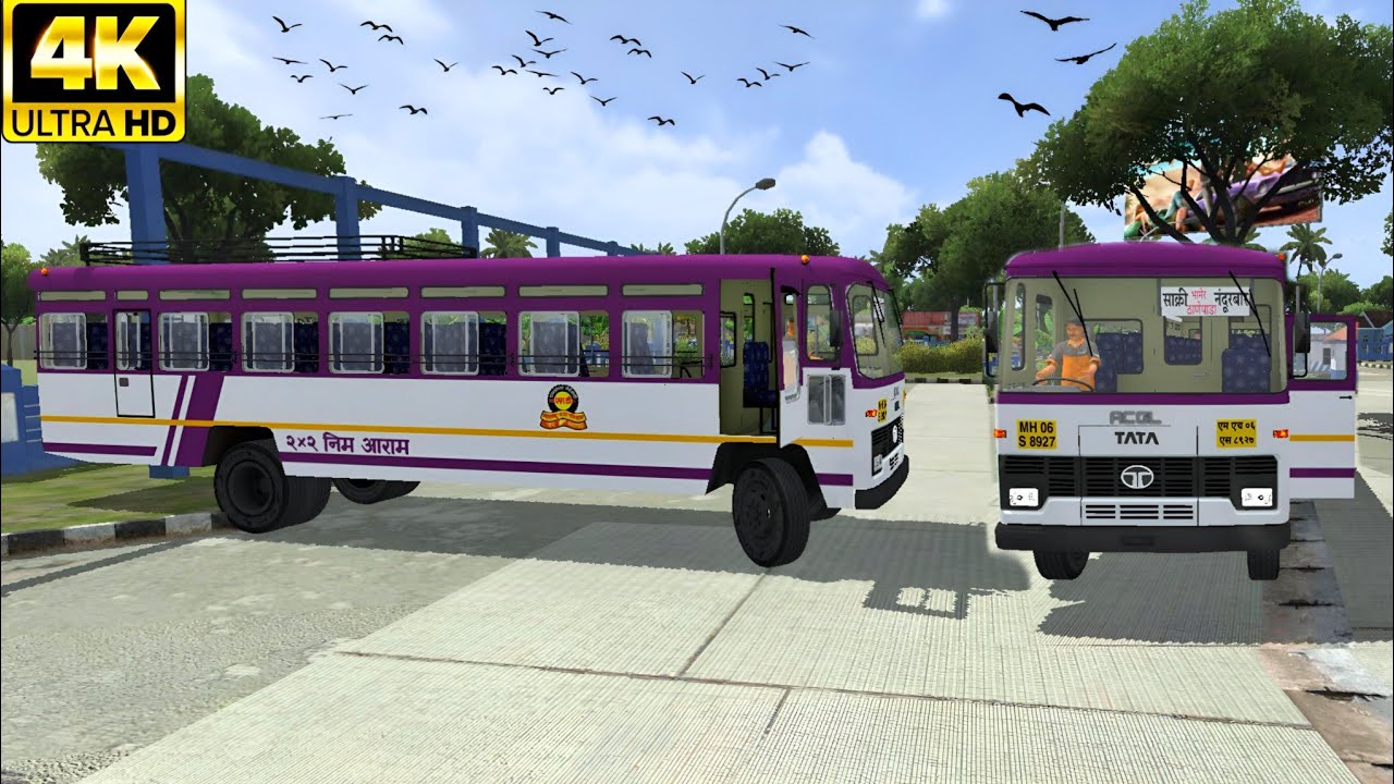 Tata MSRTC Bus Mod In Bus simulator indonesia What A Smooth Ride - YouTube