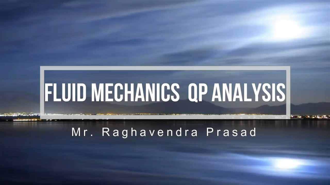 Fluid mechanics Question paper Analysis || VTU Syllabus || - YouTube