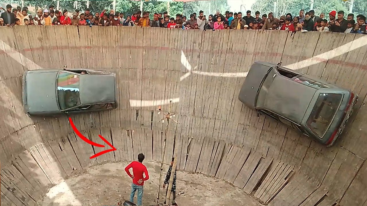 Well of Death😱 || Amazing Car & bike stunt - YouTube