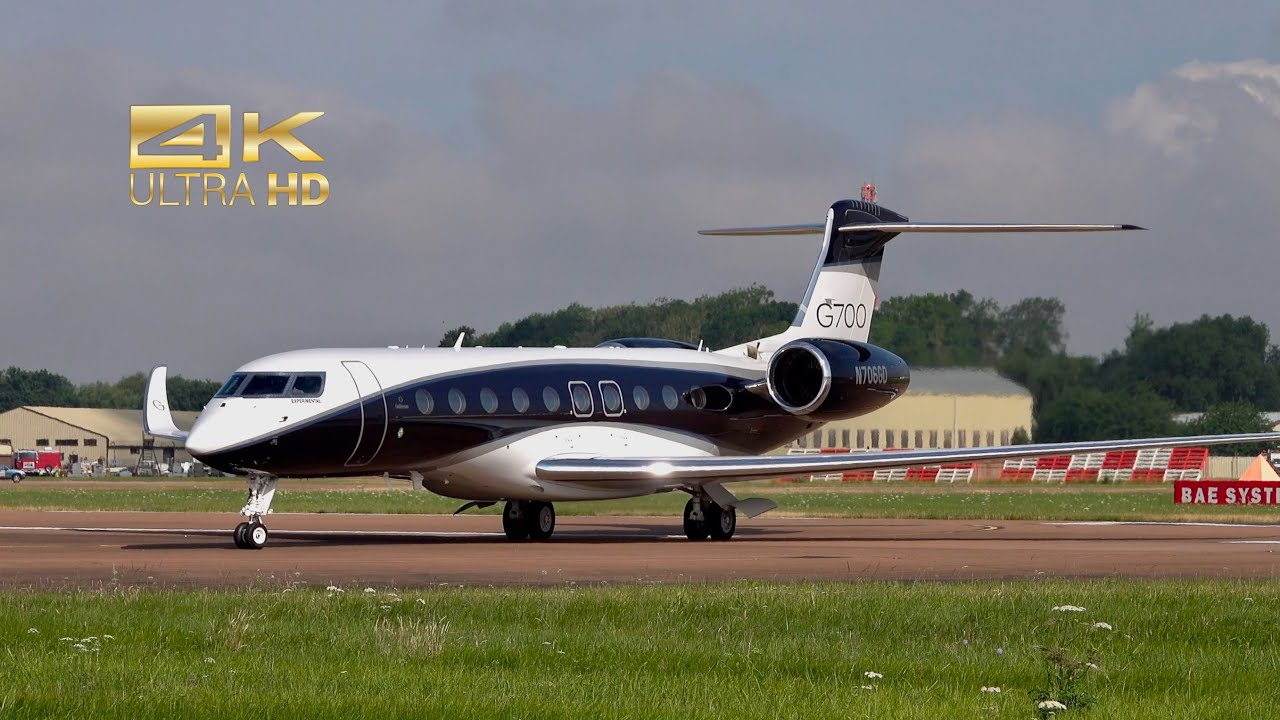 Gulfstream Aerospace G700 N706GD arrival at RAF Fairford RIAT 2024 ...