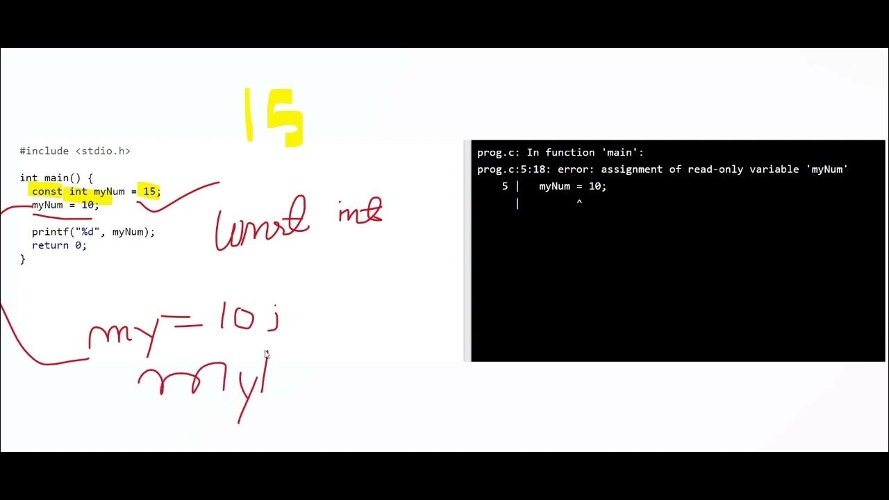 constant in c language - YouTube