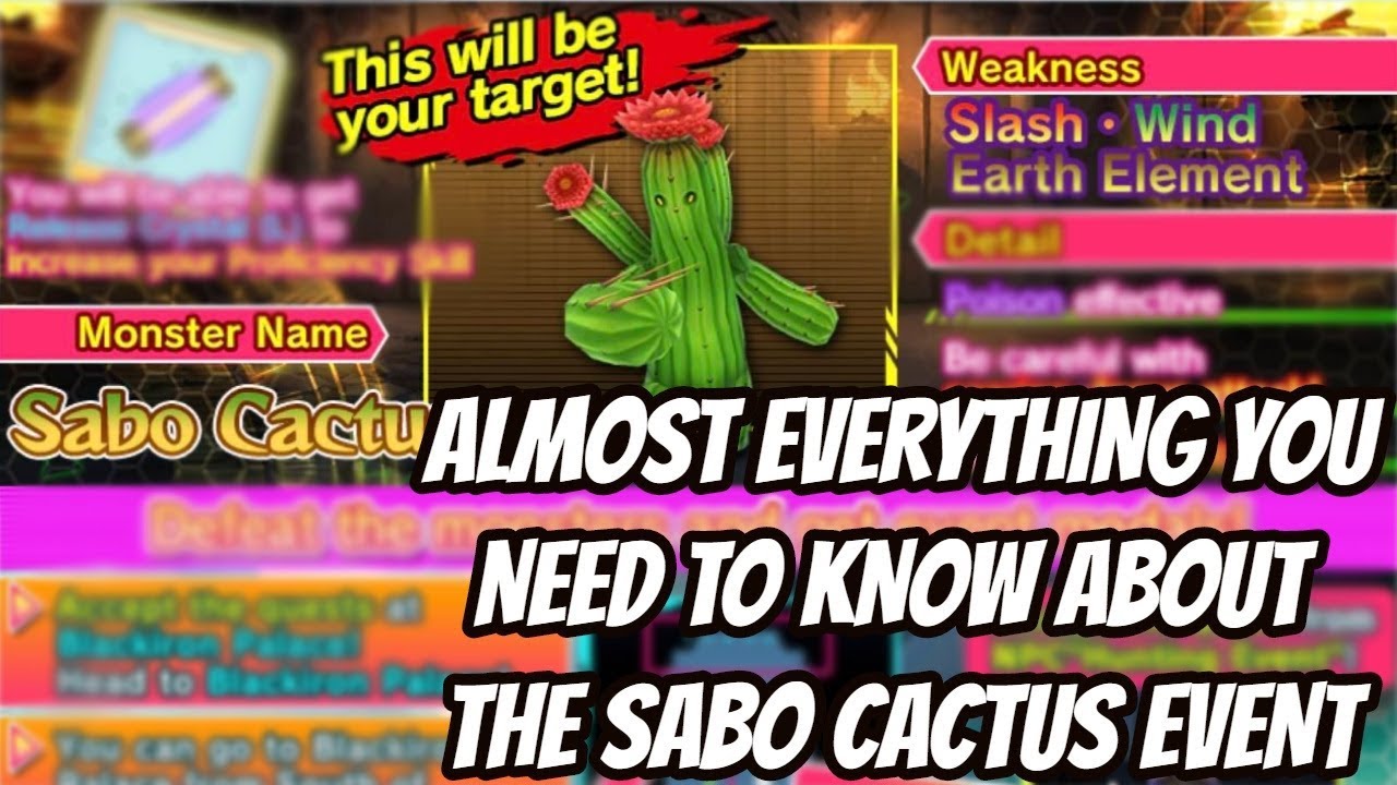 Everything You Need to Know About the Sabo Cactus Event [SAO Integral ...