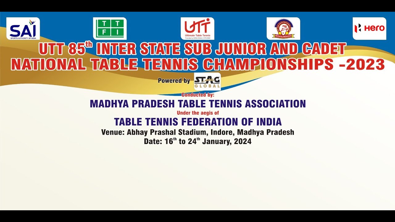 T-2 | UTT 85th INTER STATE SUB JUNIOR AND CADET NATIONAL TABLE TENNIS ...