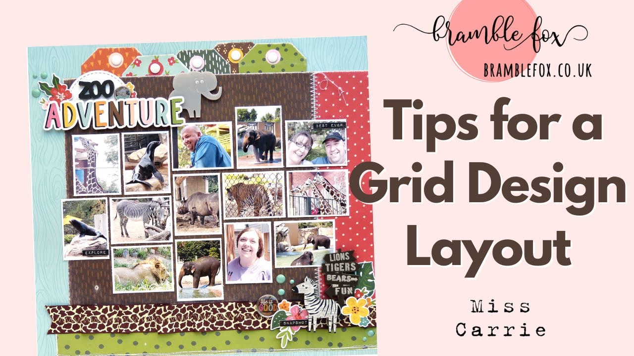 Tips to Create a Grid Layout | Zoo Scrapbook Page | Simple Stories ...