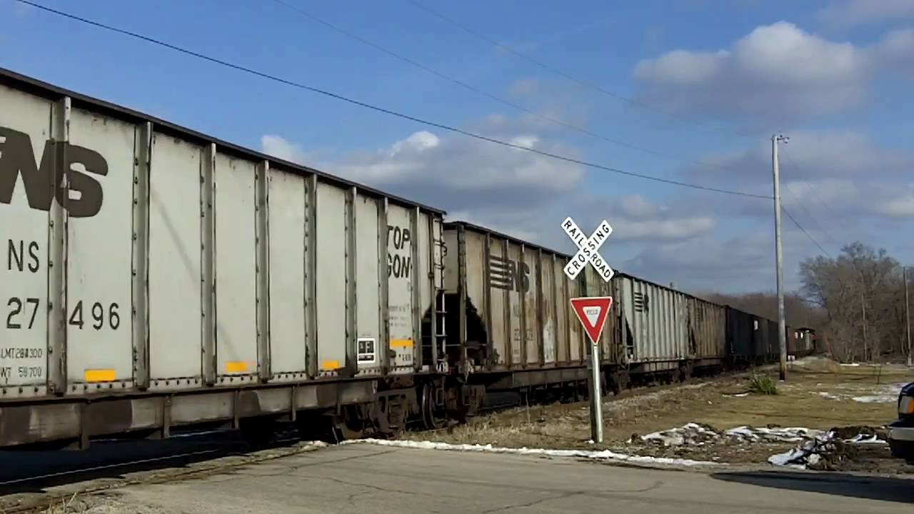 IAIS 504 Leads Loaded Coal Train - YouTube