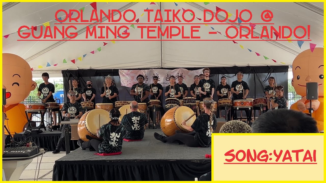Orlando Taiko Dojo Performing Yatai - Guang Ming Temple - 4k - YouTube
