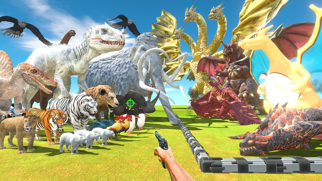 FPS Avatar Rescues Dragon Monsters and Fight Dinosaurs and Animals ...