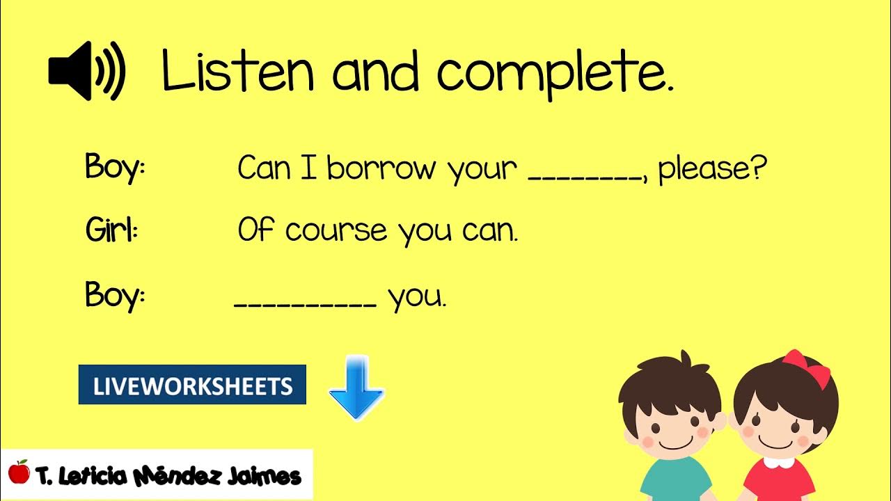 LISTENING - GOOD MANNERS (LIVEWORKSHEET) - YouTube