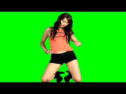 GREEN SCREEN girl sexy STRIPPER DANCER 94