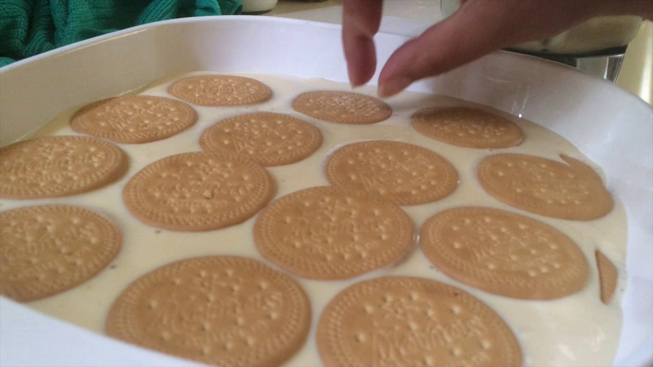 POSTRE FRIO -DE DURAZNO Y GALLETAS MARIA - YouTube
