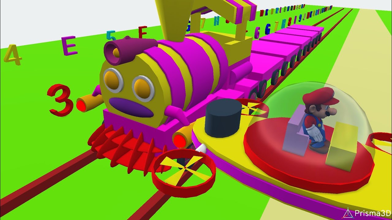 Learn ABCD alphabets with Train and 123 numbers with drone - YouTube