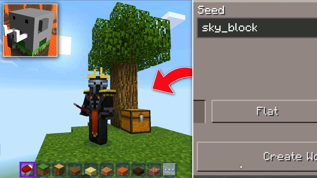 Sky Block SEED in Craftsman : Building Craft - YouTube
