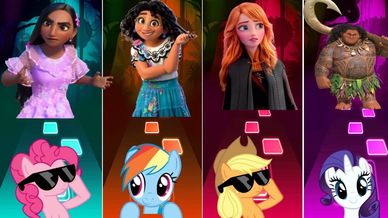 Isabela - Mirabel - Anna - Maui Vs Dancing Ponies Song TilesHopEDMRush ...