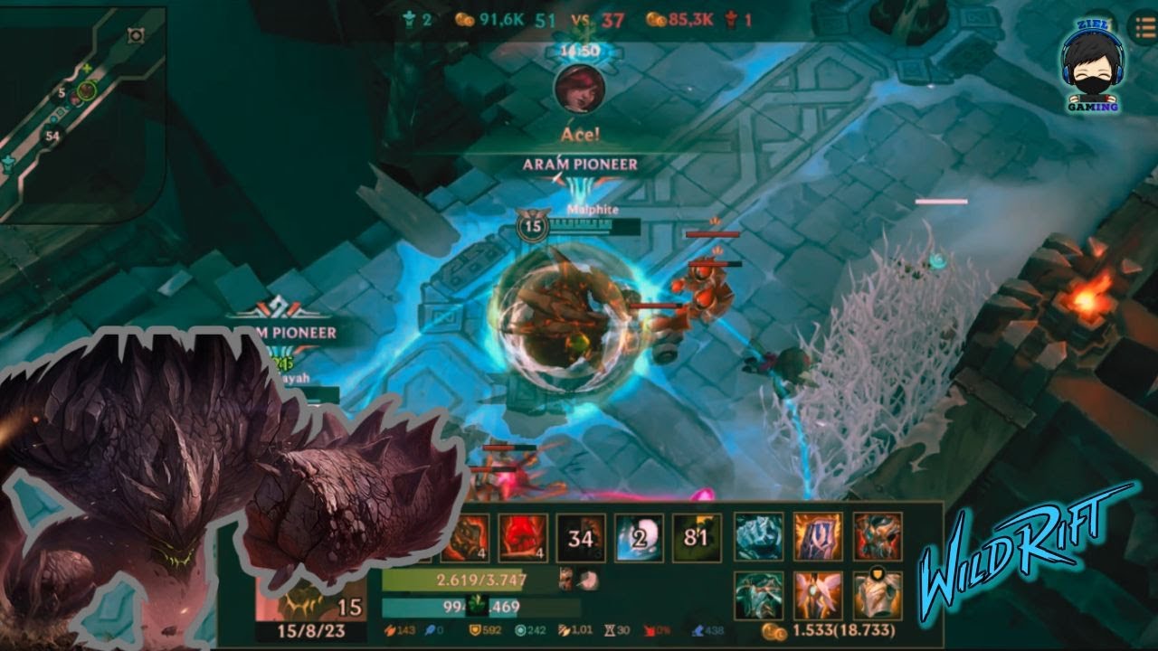 Malphite Aram Mode| League Of Legends Wild Rift - YouTube