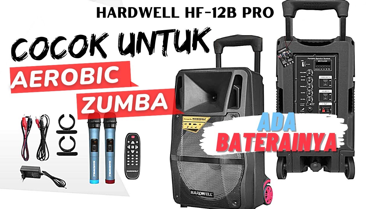 REVIEW HARDWELL HF 12B PRO | Speaker Portable ada Baterainya - YouTube