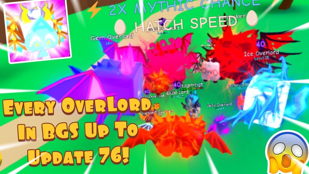 {Roblox Bubble Gum Simulator} Every OverLord In BGS Up To Update 76 ...