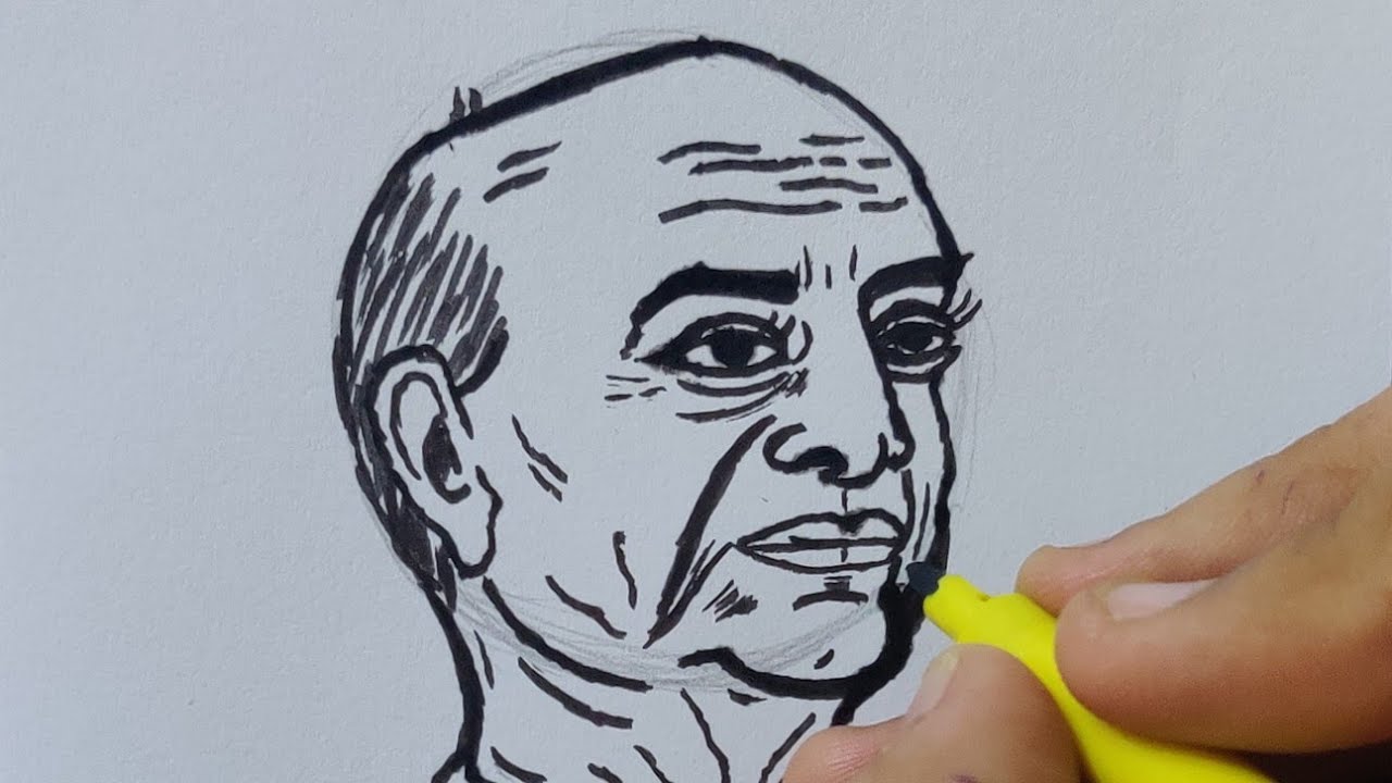 How to draw sardar patel step by step very easy for kids | sardar patel ...