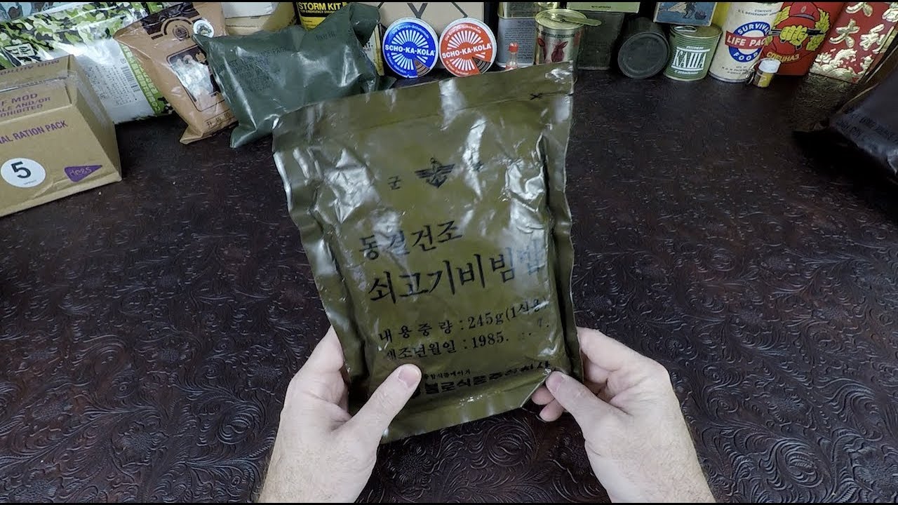 RARE !!! MRE Review 1985 South Korean Special Forces Marine Ration ...