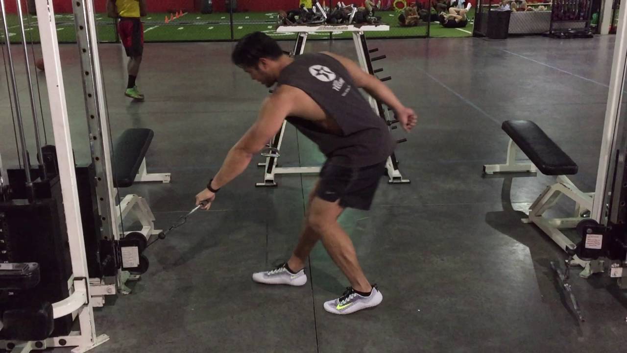 Single Arm Bent Over Cable Row Youtube