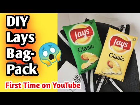 Homemade lays bag pack|How to make lays bagpack|Diy lays bag|Lays bag ...