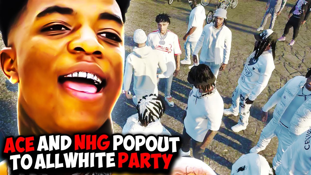 Yungeen Ace And “NHG” Pop Out To A All White Party👀 | GTA RP | Last ...