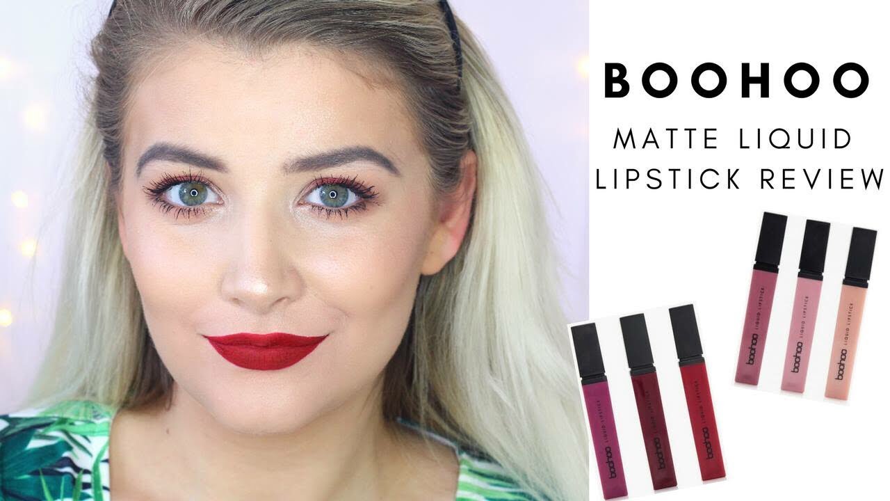 3 FOR £7😱!! BooHoo Liquid Lipsticks💄 Swatches & Review ...