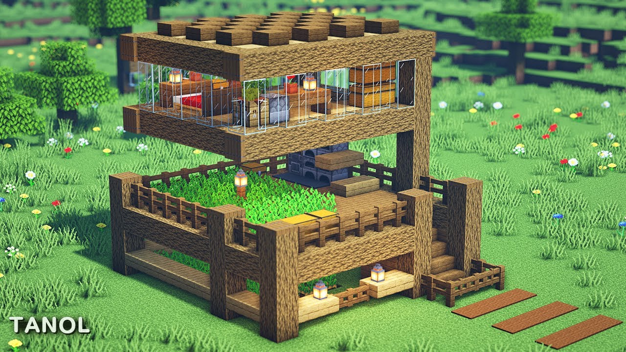 ⚒️ Minecraft | How To Build a Small Survival Wooden House - YouTube