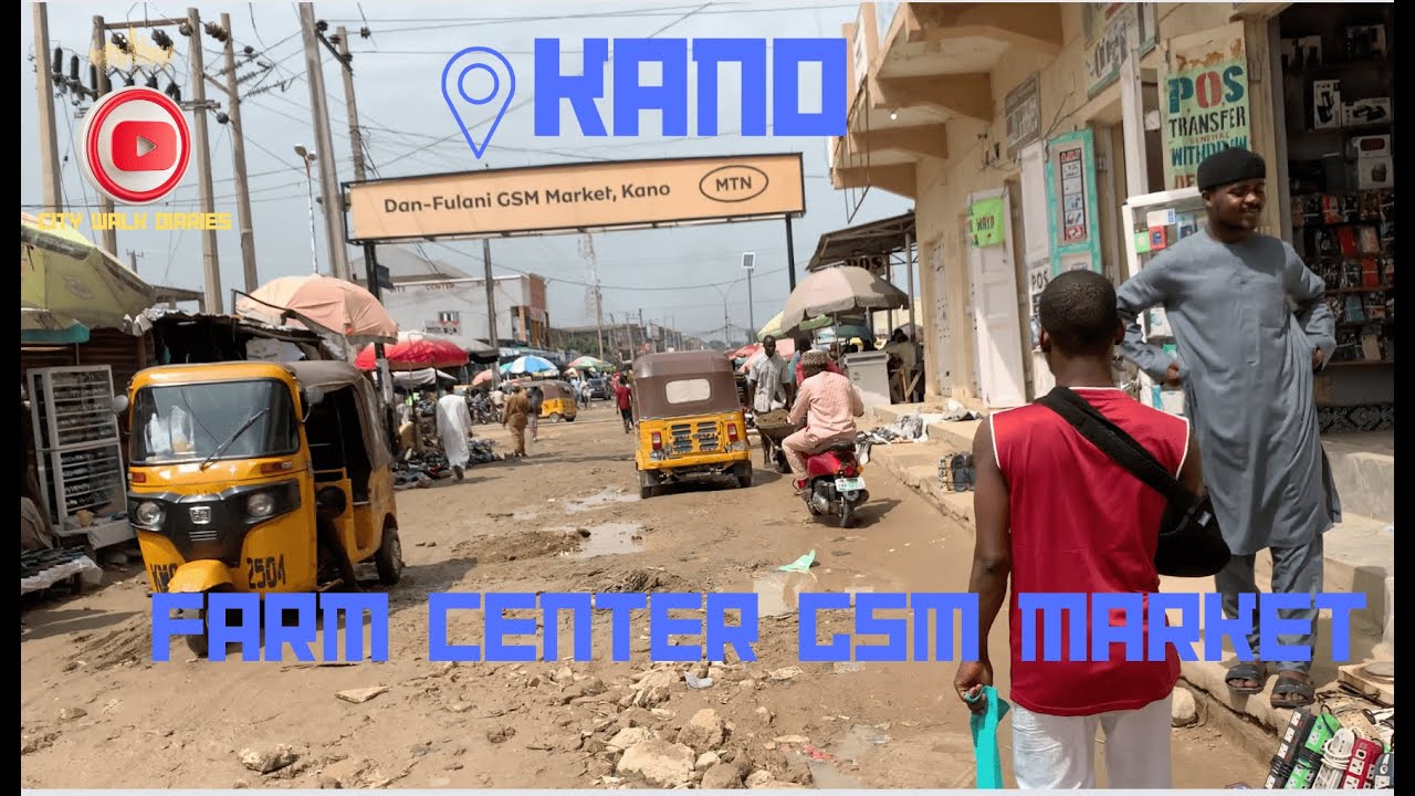 4K Kano Farm Center GSM Market Walking Tour | City Walk Diaries | - YouTube