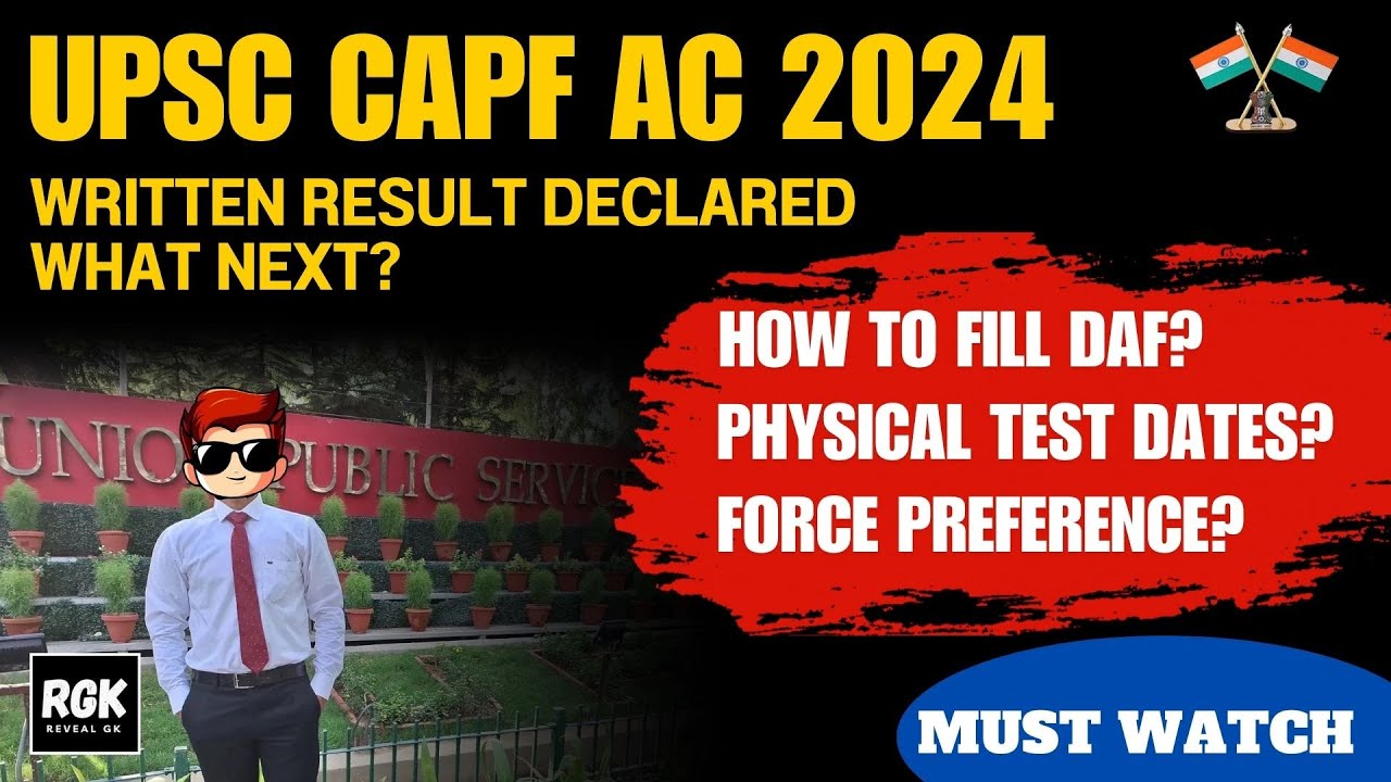 UPSC CAPF AC 2024 Written Results Declared, What Next? | From a ...