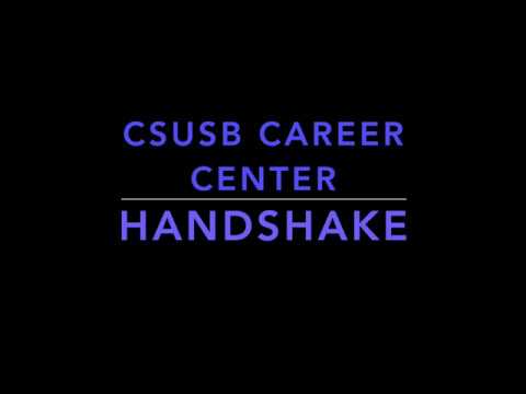 CSUSB Career Center Handshake Instructions - YouTube