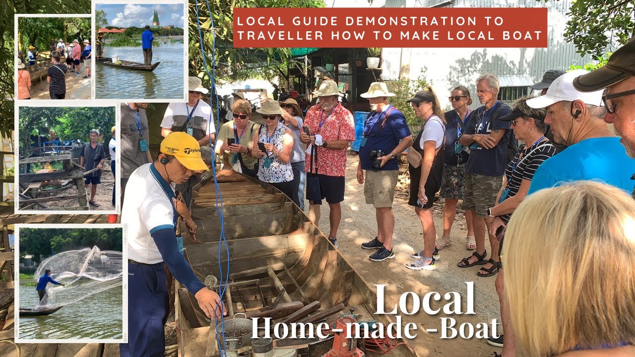 Local Guide demonstrated to tourist how to build a local boat - YouTube